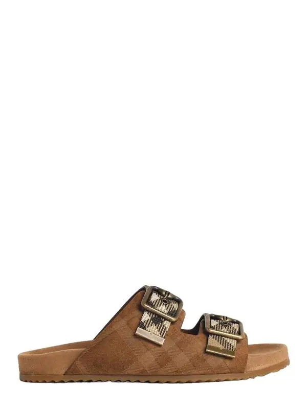 Burberry Suede Slippers - Brown
