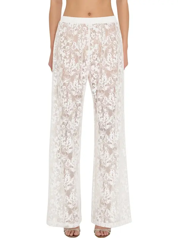 Amanda Uprichard Mariko Lace Pants - Ivory