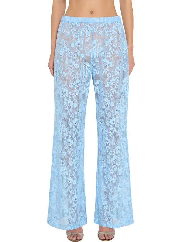 Amanda Uprichard Mariko Lace Pants - Baby Blue
