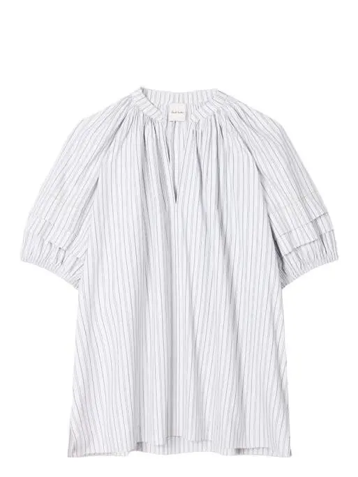 Paul Smith Striped Short Sleeve Top - White