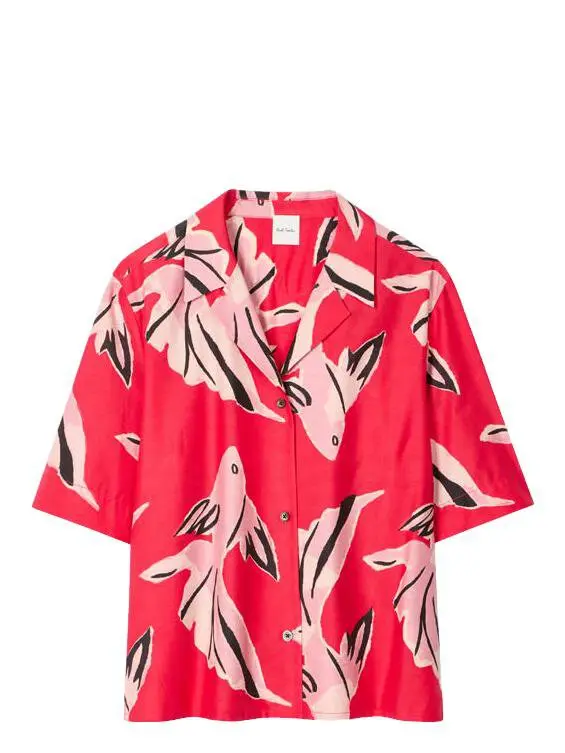 Paul Smith Cotton-silk 'fish' Shirt - Pink