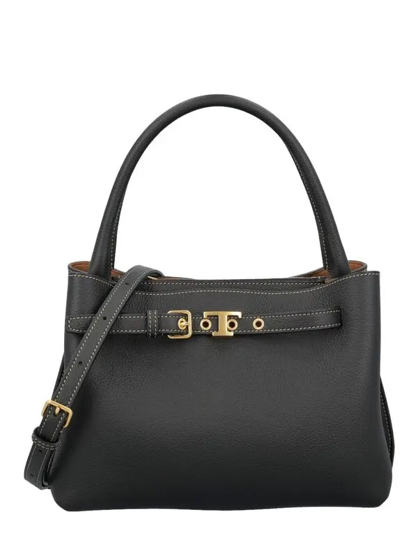 TOD'S Mini Leather Handbag - Black