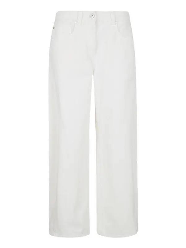 Brunello Cucinelli Cotton Trousers - White