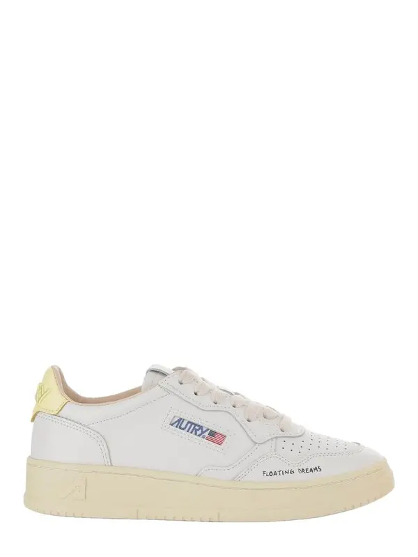 AUTRY Medialist Low Leather Sneakers - Yellow