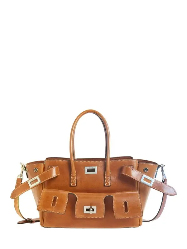 Balenciaga Bel Air Mini Leather Bag - 2753 Light Brown