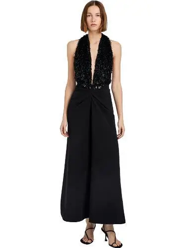 Proenza Schouler Moira Embroidered Dress - Black