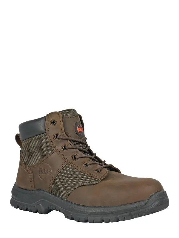 HOSS BOOT COMPANY 6-inch Steel Toe Work Boots - Brown