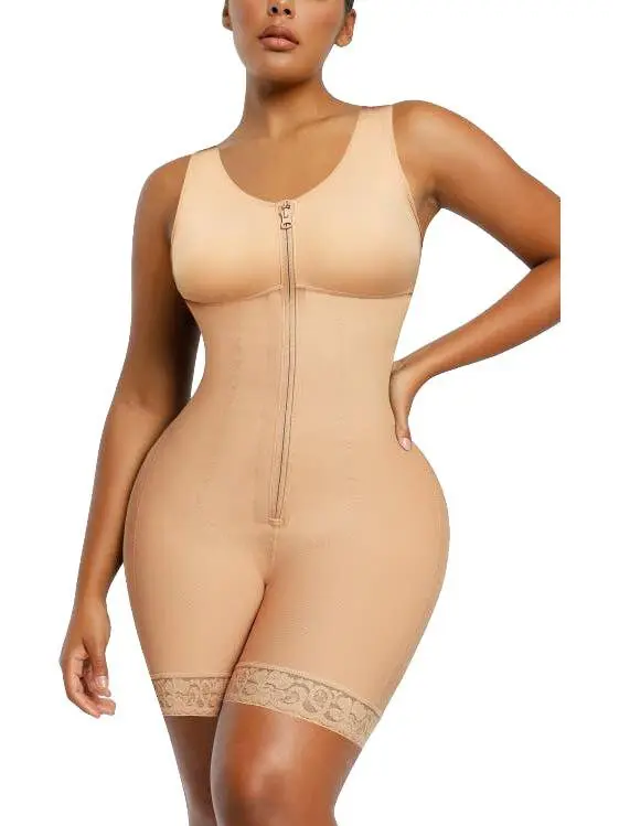 SHAPELLX Full Coverage Sculpting Bodysuit - Pinkish Beige