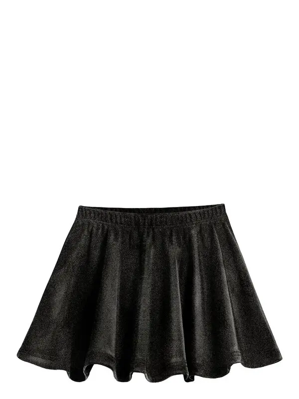 CITY THREADS Novelty Circle Skirt - Black Sparkly Shimmer