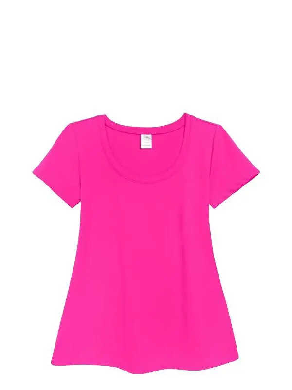 CITY THREADS Upf 50+ Short Sleeve Flowy Swim Rashguard - Hot Pink