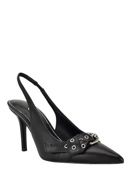 Guess Pointed Toe Slingback Pumps - Black