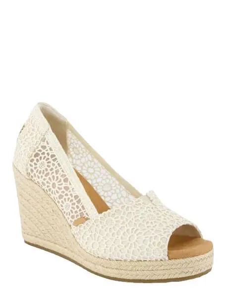 Toms Essential Wedge Pumps - Natural Crochet
