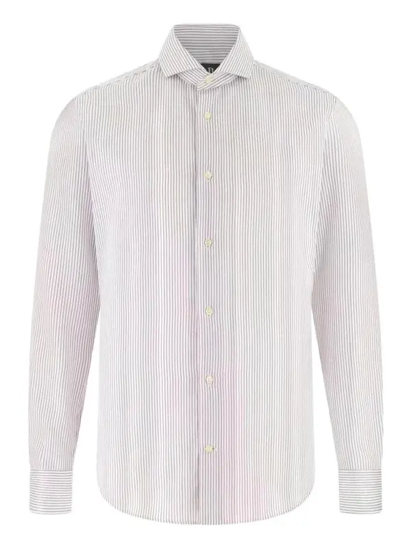 Boggi Milano Striped Shirt - White