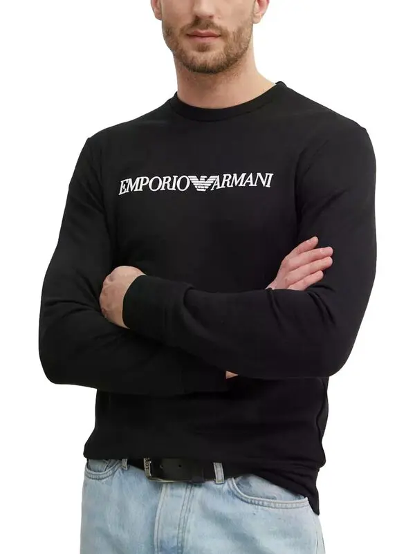 Emporio Armani Logo-print Sweatshirt - Black