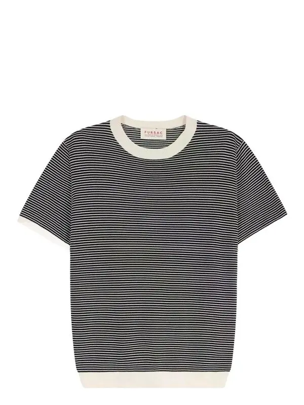 FURSAC Striped Short-sleeve T-shirt - Black