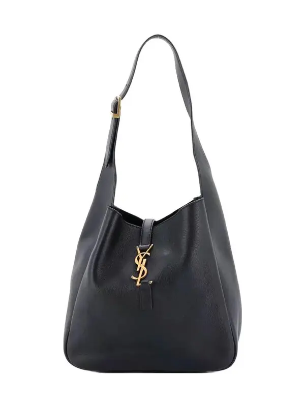 Saint Laurent Le 5 A 7 Supple Leather Small Hobo Bag - Black