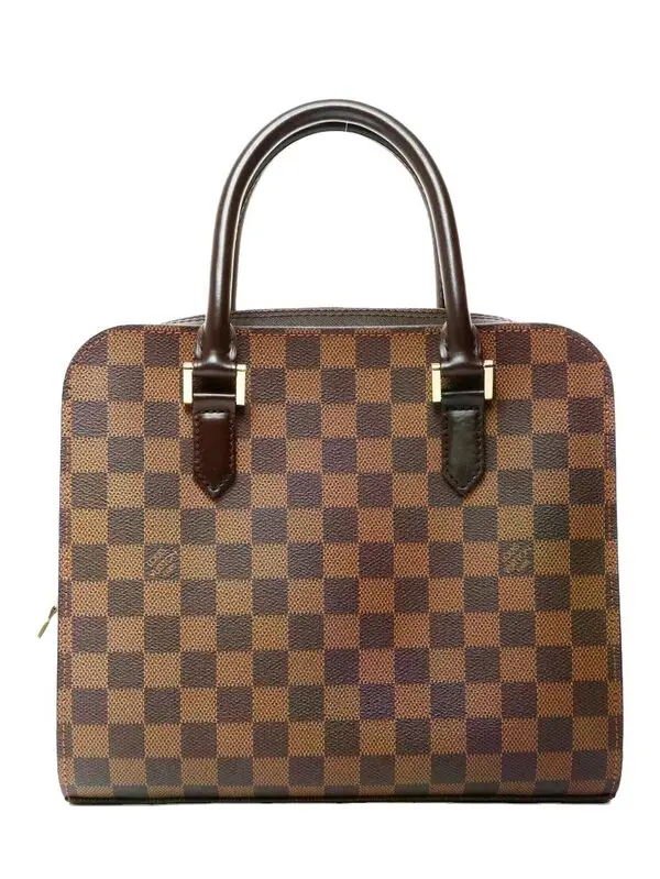 LOUIS VUITTON 1998 Damier Triana Top-handle Handbag - Brown