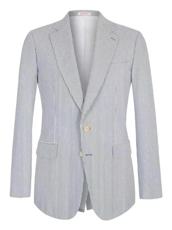 FURSAC Striped Single-breasted Blazer - White