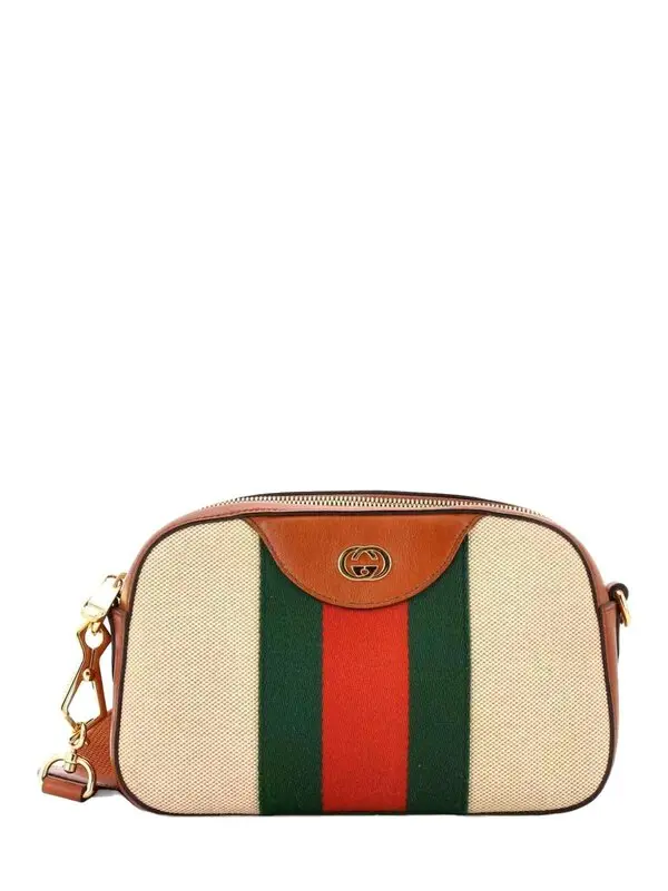 Gucci Canvas Crossbody Camera Bag - Neutrals