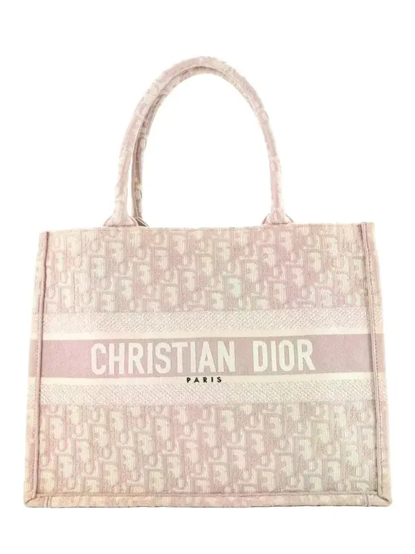 Dior Book Oblique Canvas Medium Tote Bag - Pink