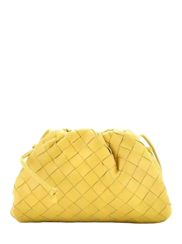 Bottega Veneta The Pouch Intrecciato Nappa Mini Crossbody Bag - Yellow