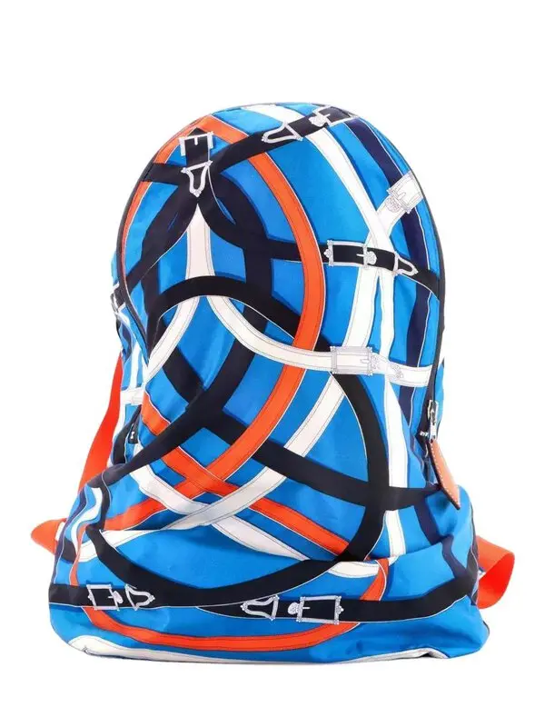 Hermès Airsilk Printed Backpack - Blue
