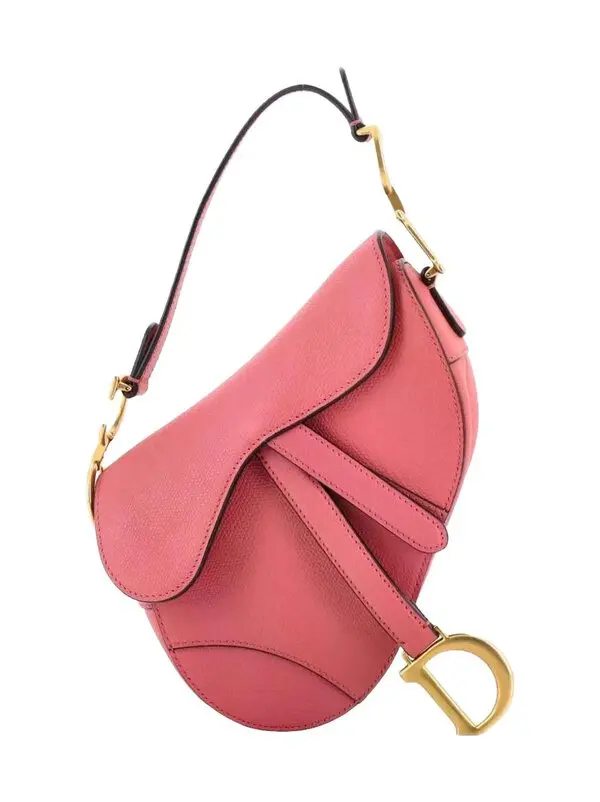 Dior Saddle Handbag Leather Mini Shoulder Bag - Pink