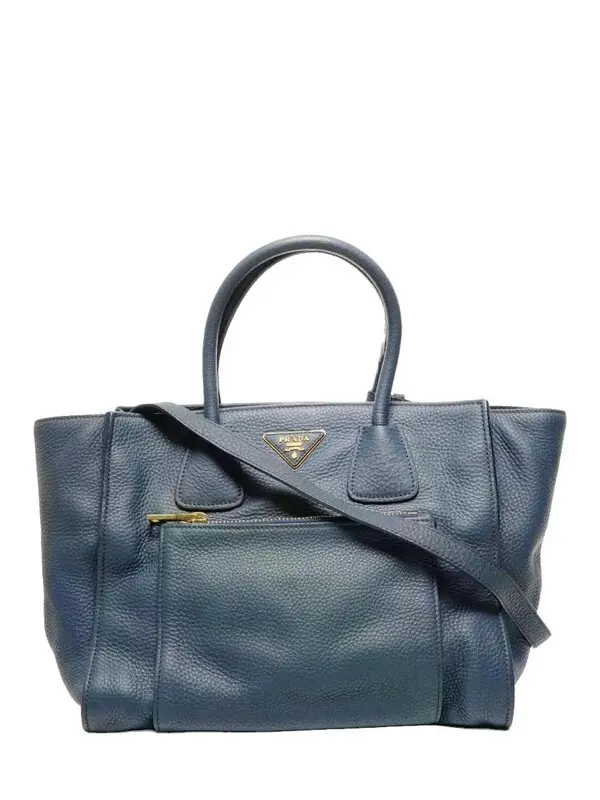 Prada Triangle-logo Tote Bag - Blue
