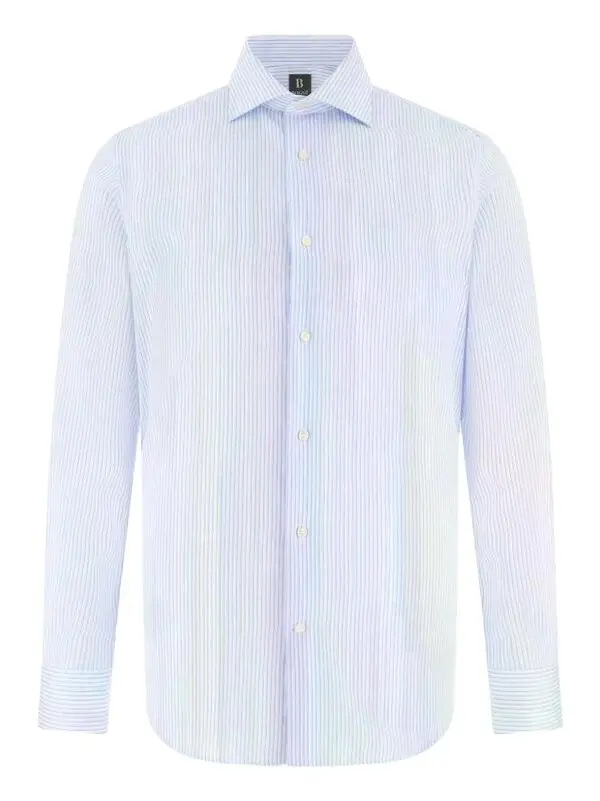 Boggi Milano Striped Windsor-collar Shirt - White