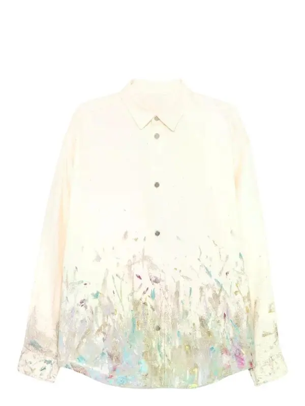 CROQUIS Printed Denim Shirt - Neutrals