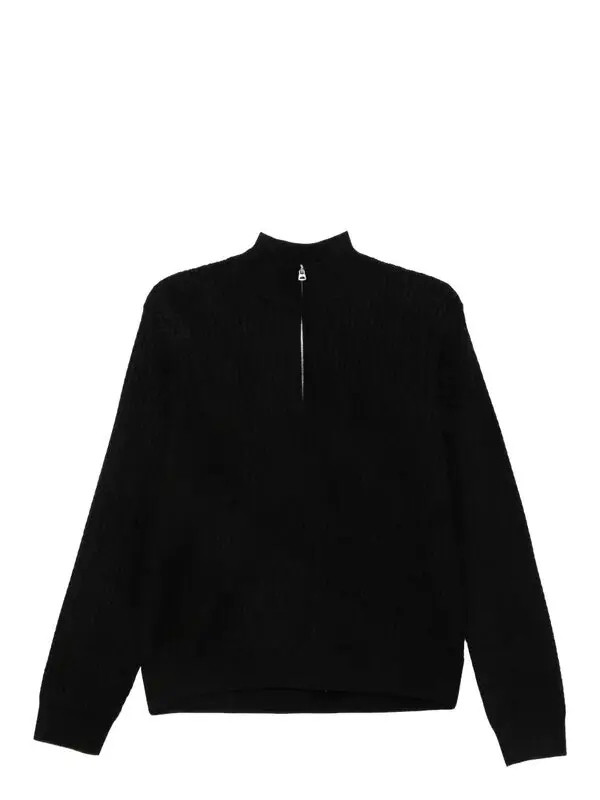 CROQUIS Zipped Sweater - Black