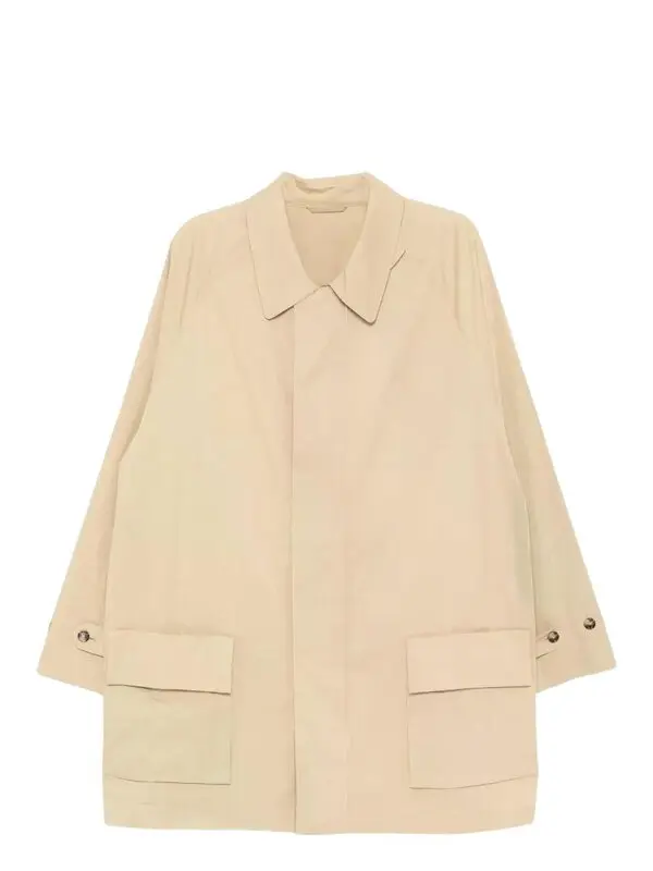 CROQUIS Collared Single-breasted Coat - Neutrals