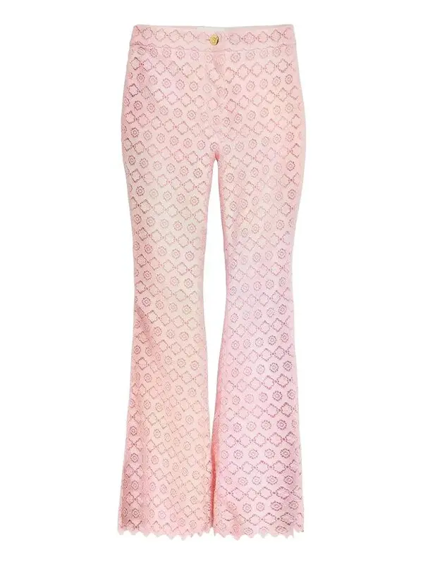 Giambattista Valli Scalloped Flared Trousers - Pink