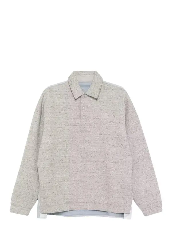 CROQUIS Polo-collar Sweatshirt - Grey