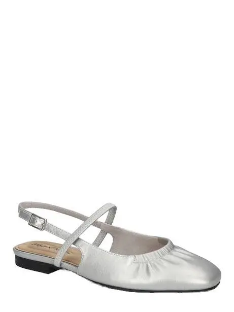 EASY WORKS BY EASY STREET Blake Slingback Flat - Silver