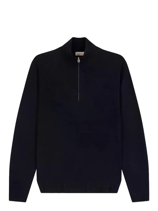 FURSAC Wool Zip-up Sweater - Blue