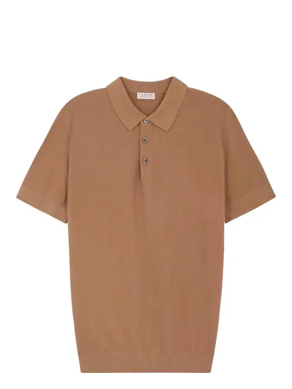 FURSAC Short-sleeve Polo Shirt - Brown