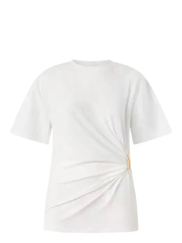 Pinko Twisted-detail T-shirt - White