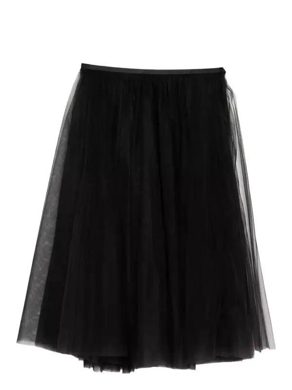 JNBY Layered Mesh Midi Skirt - Black