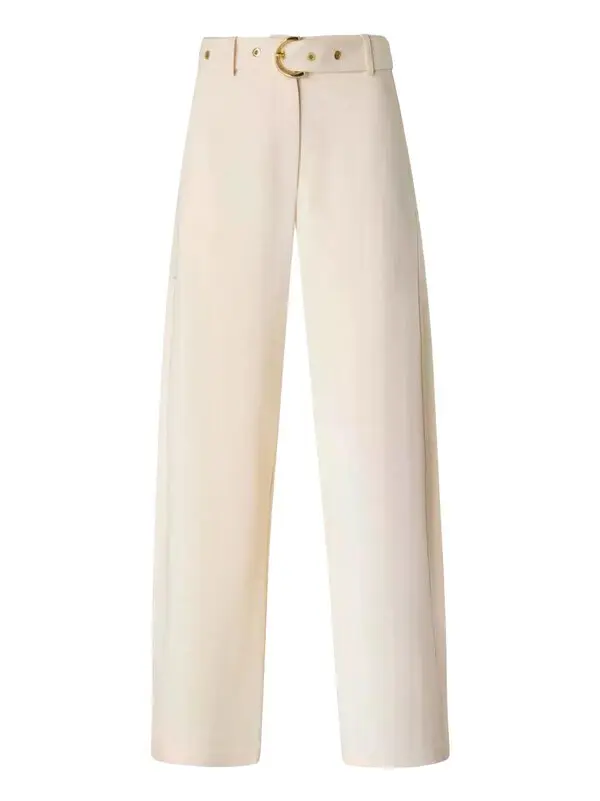 Pinko Belted Wide Leg Trousers - Neutrals