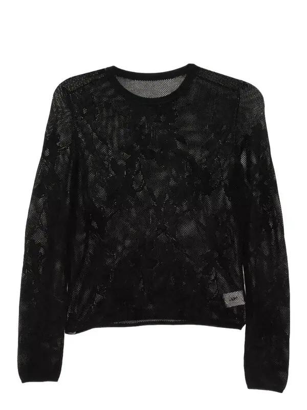 LESS Jacquard Top - Black