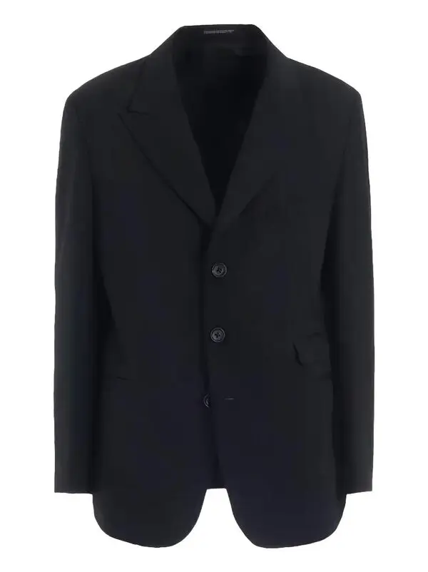 Y’s Wool Button Blazer - Black