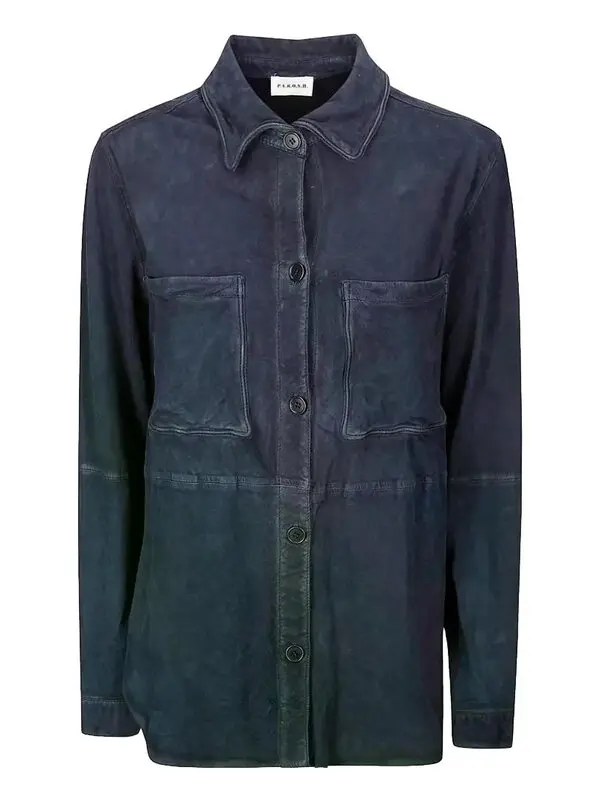 P.a.r.o.s.h Mafra Suede Shirt - Blue