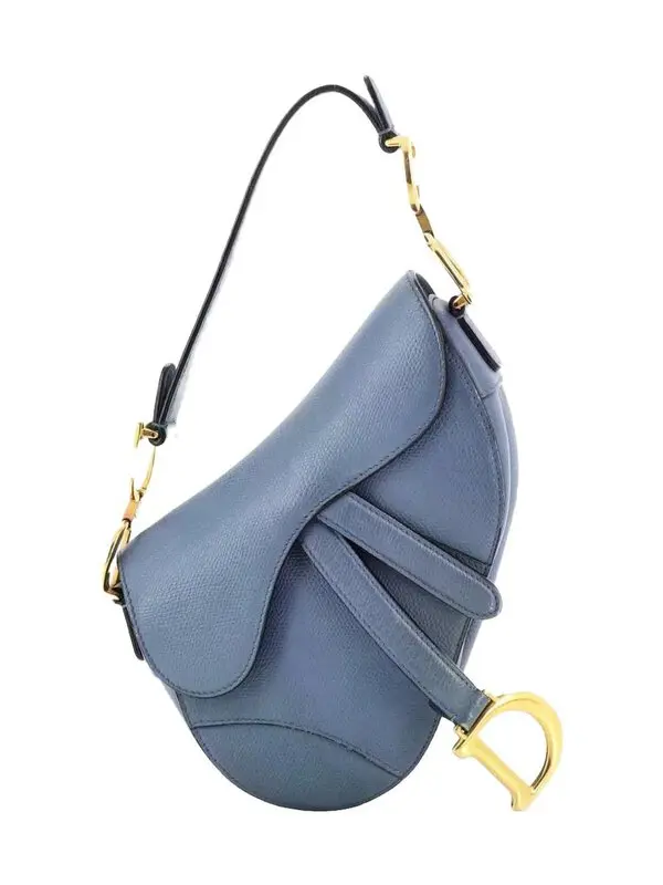 Dior Saddle Handbag Leather Mini Shoulder Bag - Blue