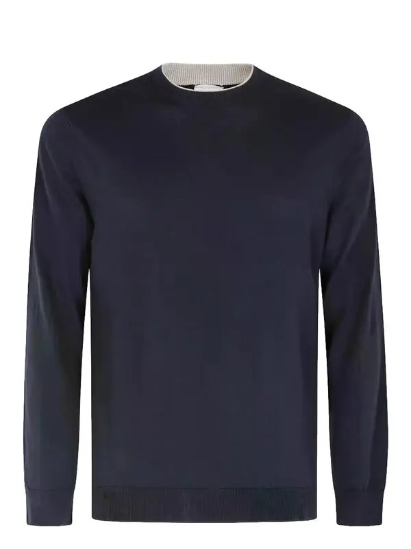 Eleventy Crew-neck Long-sleeve Sweater - Blue
