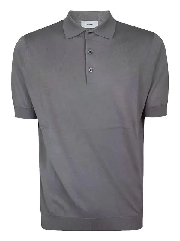 LARDINI Short-sleeve Polo Shirt - Grey