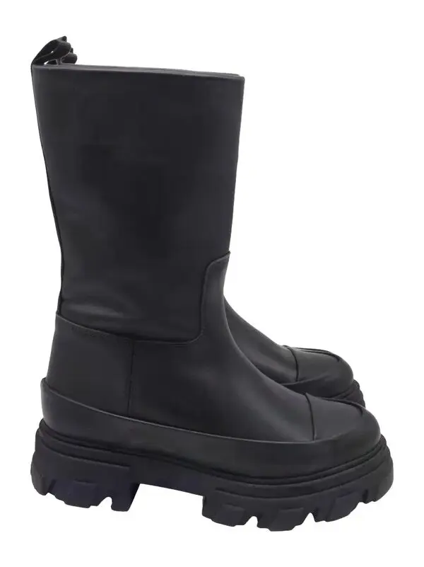 GANNI Leather Boots - Black
