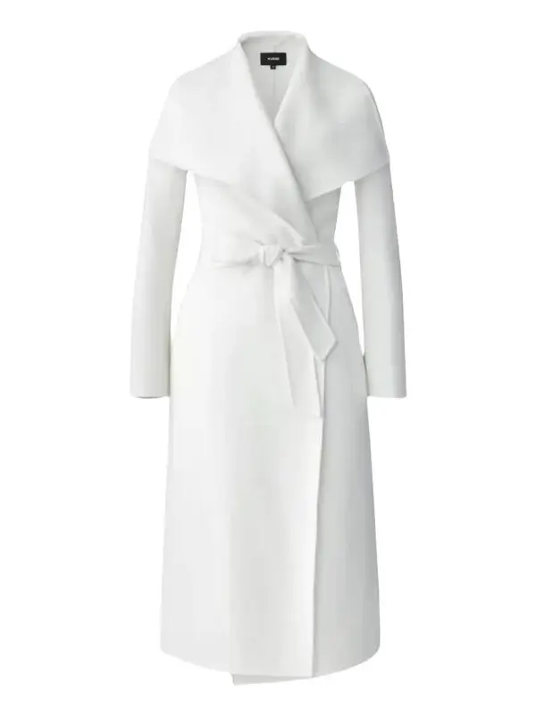 Mackage Shawl-collar Belted Coat - White