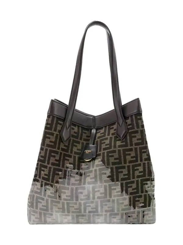 Fendi Origami Zucca Canvas Large Tote Bag - Brown