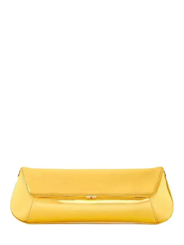 Amina Muaddi Ami Mirror Clutch Bag - Yellow